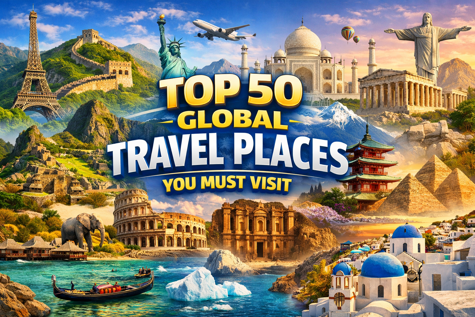 Heartwarming Top 50 Global Travel Places You Must Visit